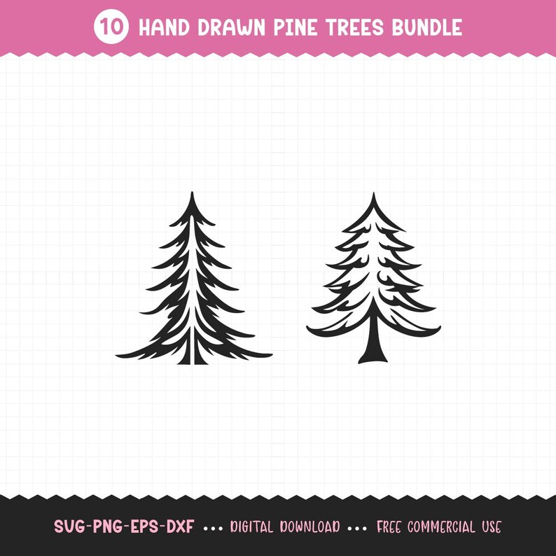 Pine Tree SVG, Treeline SVG, Pine Tree PNG, Evergreen Trees Svg ...