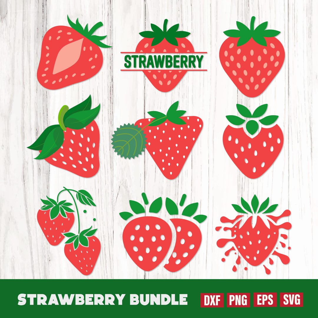 Strawberry Clipart, Strawberry Svg, Strawberry Png, Strawberry Cut File ...