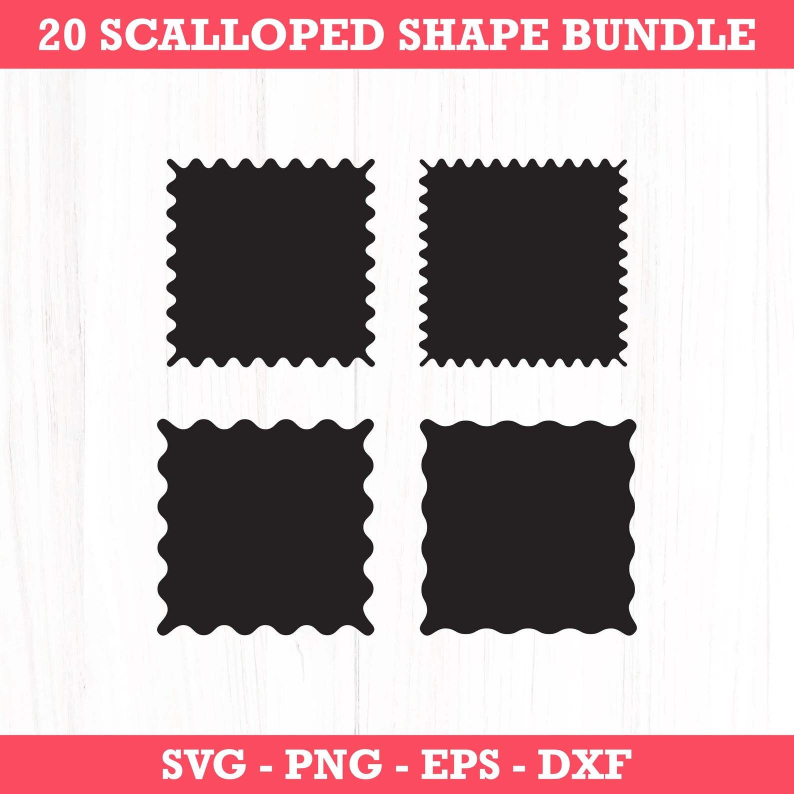 Scalloped Frames SVG Bundle, Shape Cut Files (digital Download) - Etsy