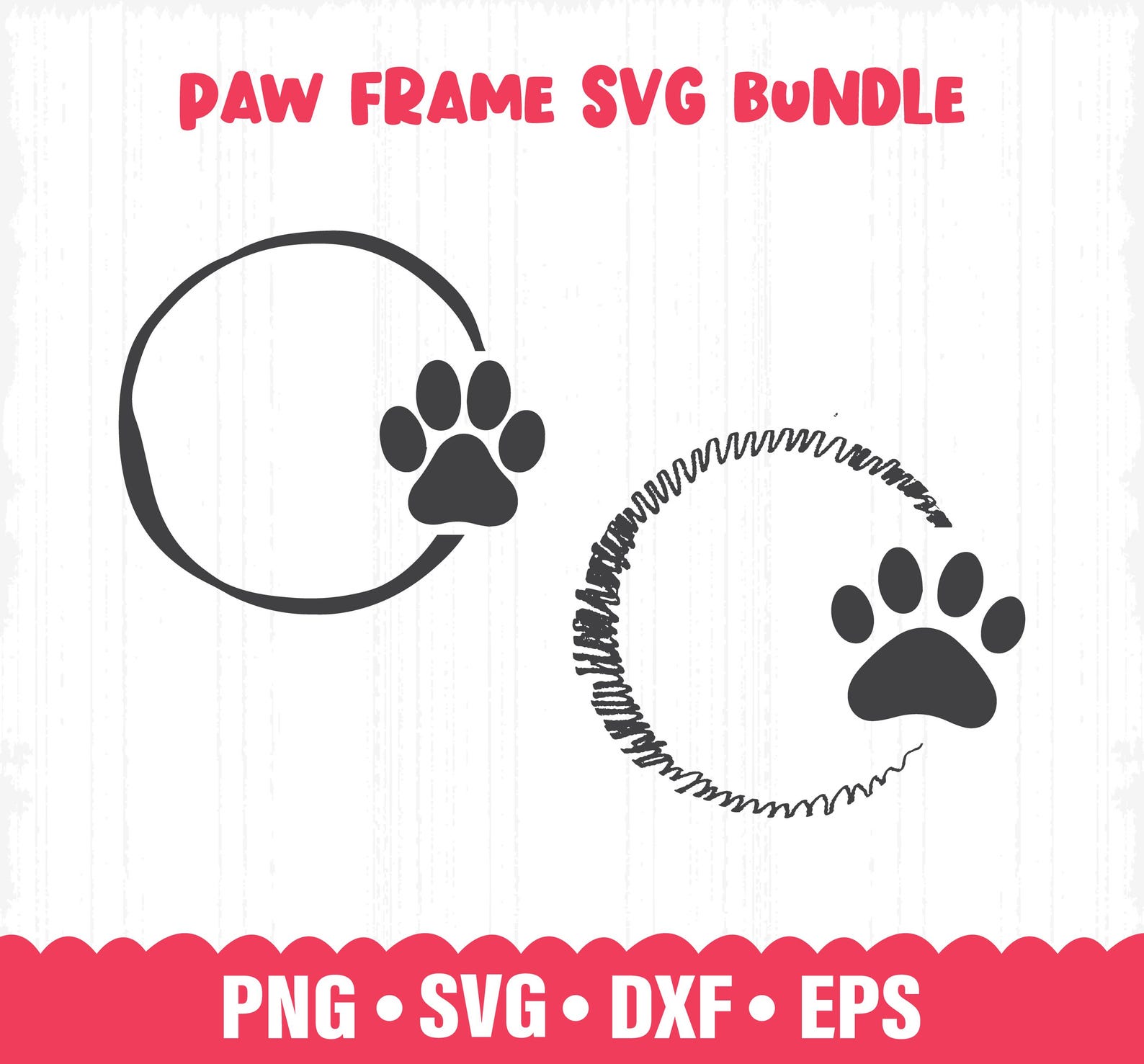 Paw Print Frame, Dog Frame Svg, Paw Prints Svg, Dog Paw Print Svg, Dog ...