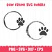 Paw Print Frame, Dog Frame Svg, Paw Prints Svg, Dog Paw Print Svg, Dog ...