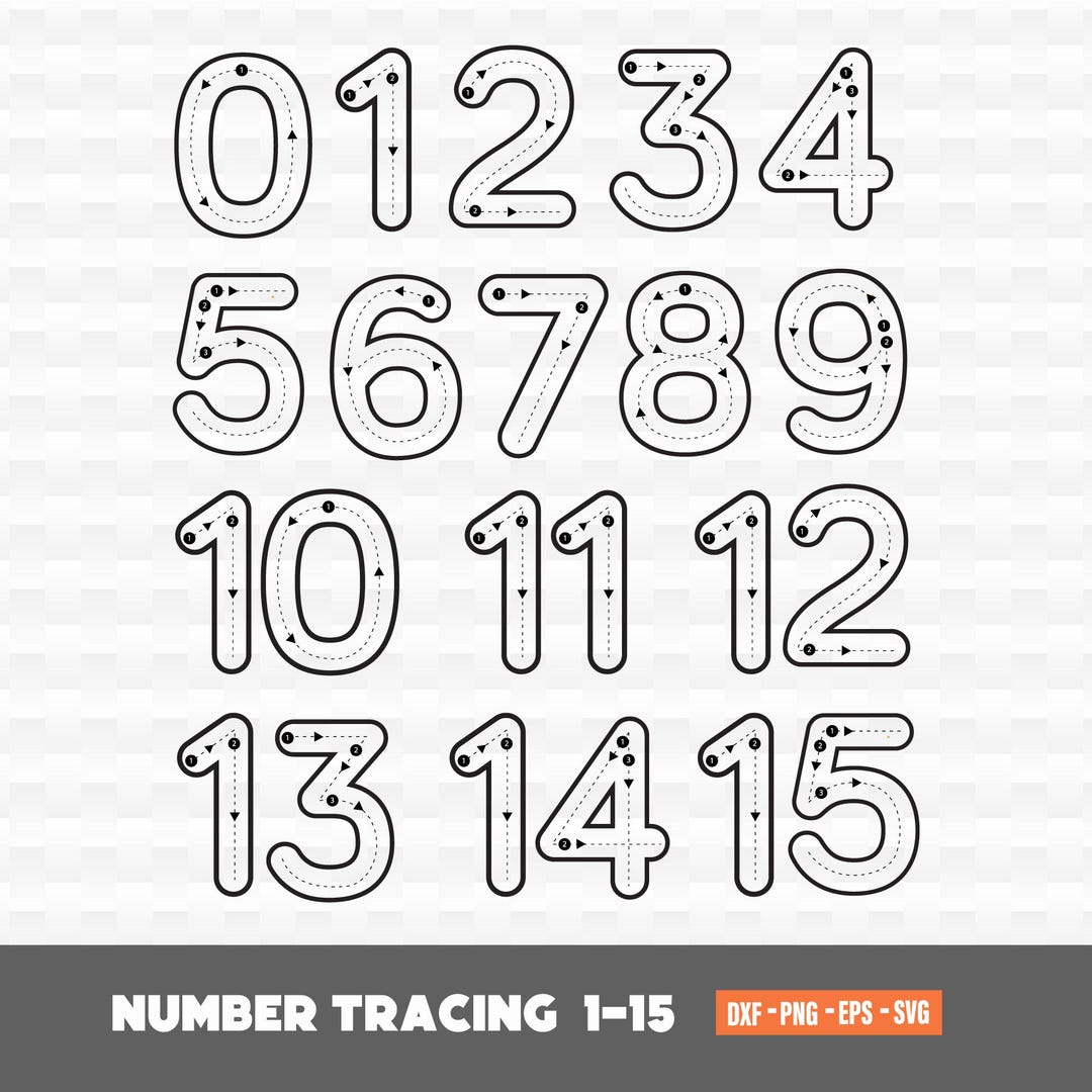 Numbers Svg, Numbers Png, Number Tracing, Numbers Cut File, Numbers ...