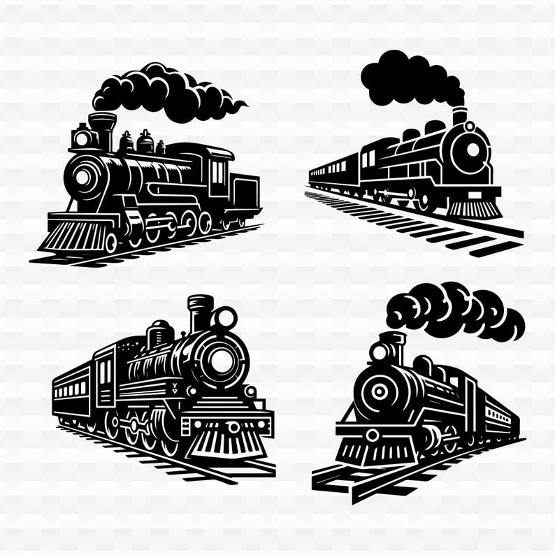 Locomotive Train SVG Bundle, Old Train Clipart (digital Download) - Etsy