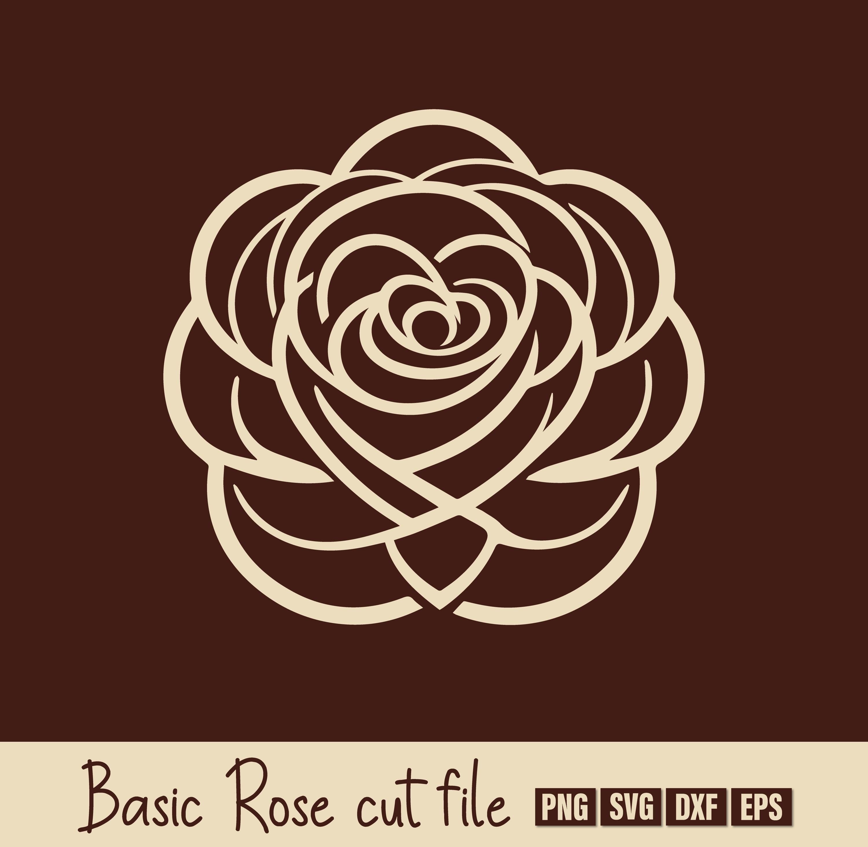 Rose Svg Cut File, Rose Bundle Svg, Rose Outline Svg, Rose Cut File ...