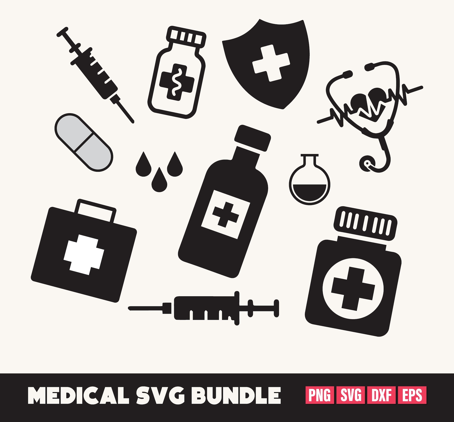 Medical Svg, Medical Png, Medical Equipment, Nurse Svg Bundle, Medical ...
