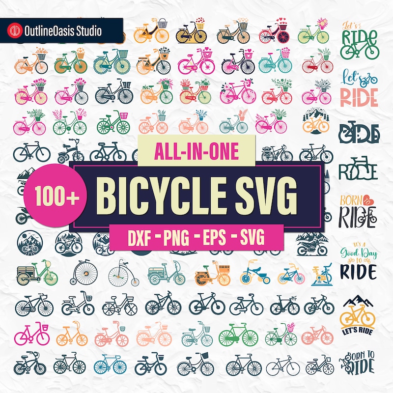 Bicycle Svg - Etsy