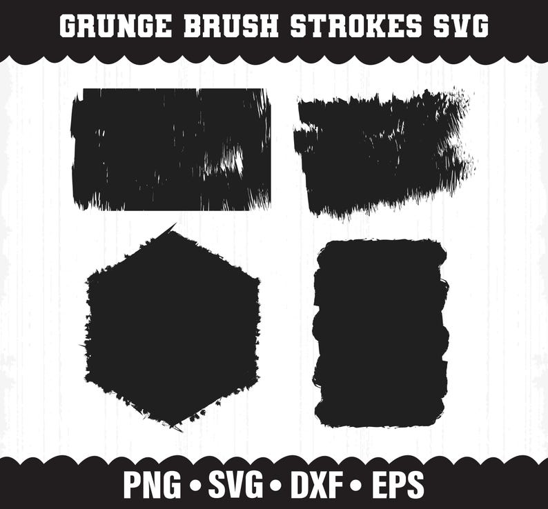 Splatter Svg, Brush Strokes Svg, Splatter Background, Distressed Svg ...