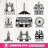 London Clipart Set - Travelling, Bridge, Tower, Image, Printable, Eye ...