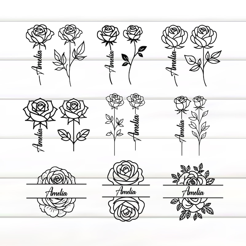 Stencil Custom Roses - Etsy