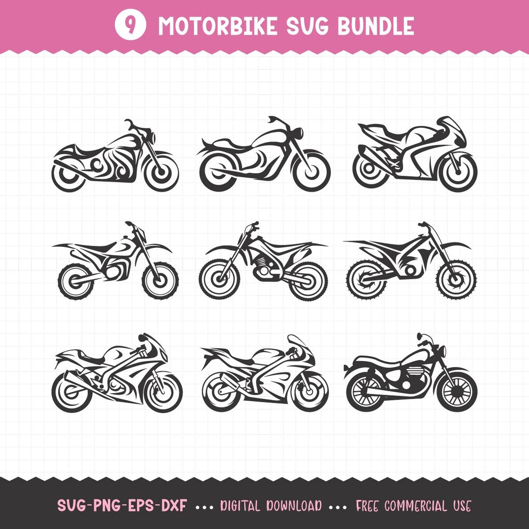 Motorcycle SVG, Motorcycle Cut File, Motorcycle Clipart, Motorcycle ...