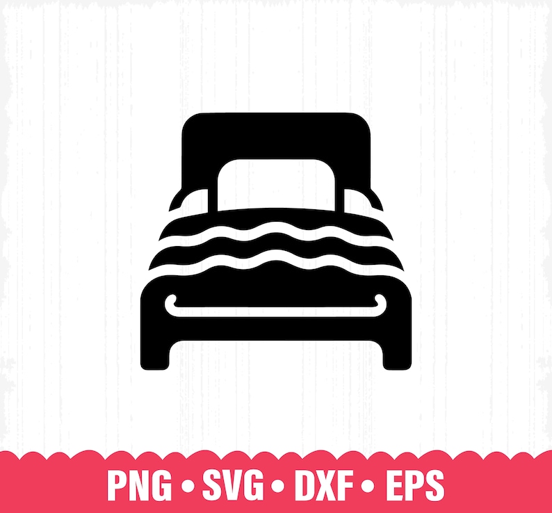 Bed SVG Clipart Vector, Bedroom Cut File (digital Download) - Etsy
