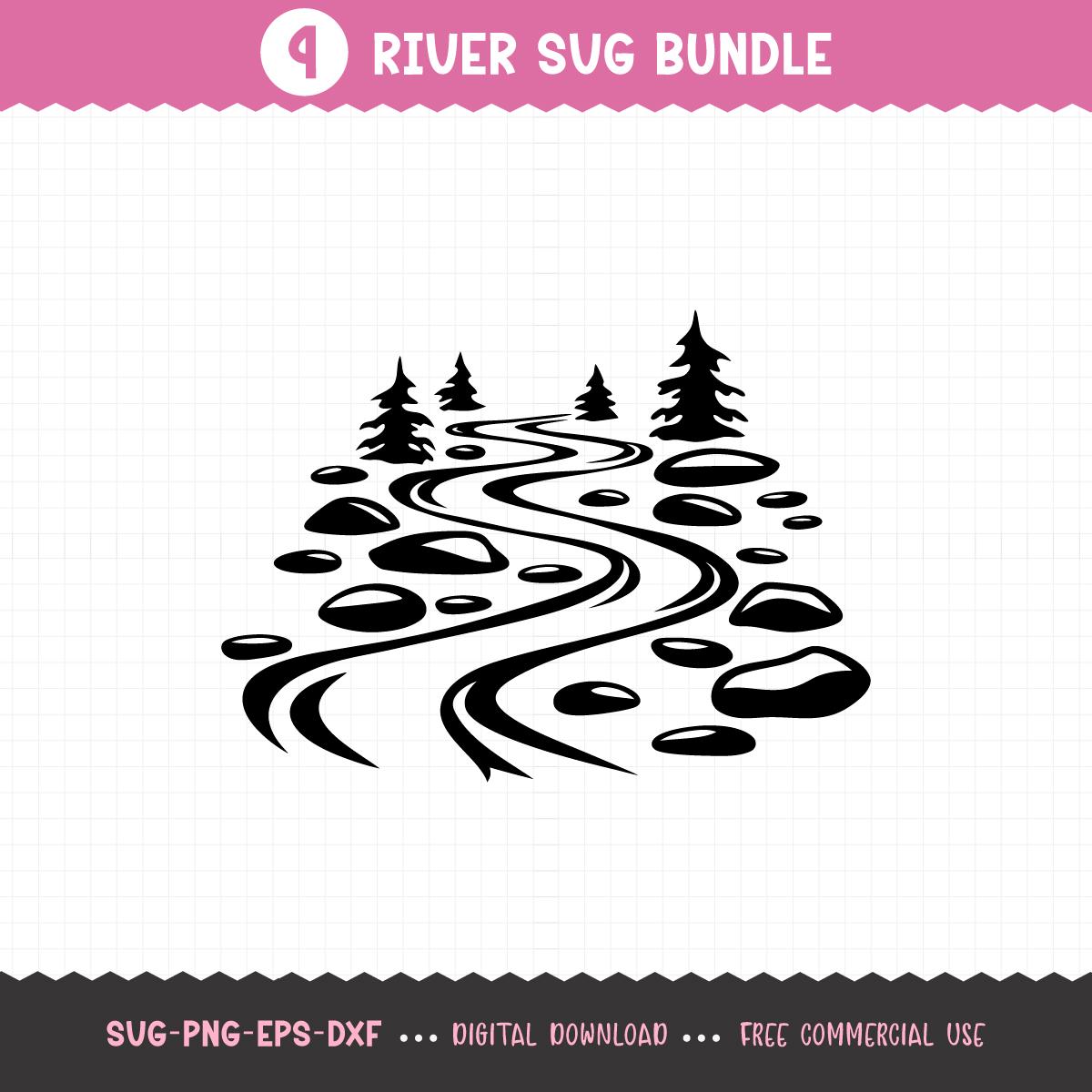 River Scene SVG, River SVG, River Landscape, Landscape SVG, Nature Svg ...