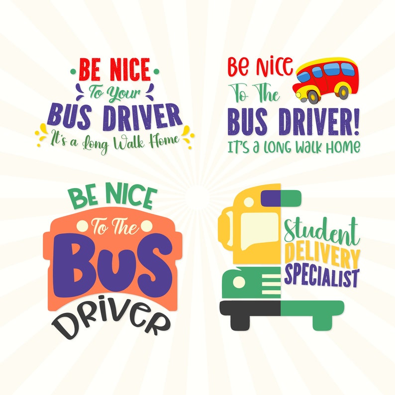 School Bus Driver SVG Bundle, Back to School Designs (digital Download ...