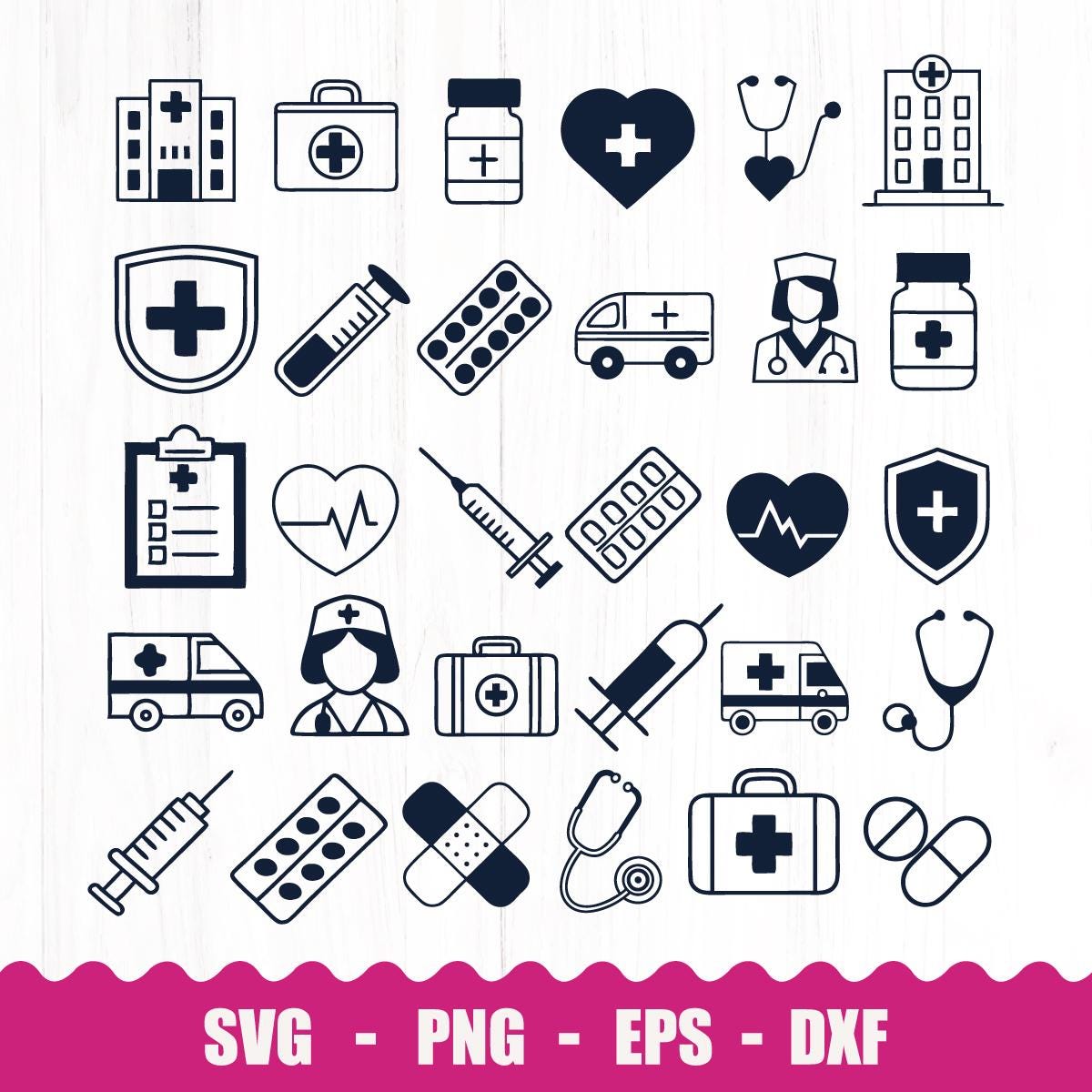 Medical Svg, Medical Png, Medical Equipment, Nurse Svg Bundle, Medical ...