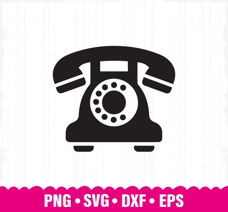 Phone Svg, Phone Cut File, Phone Clipart, Phone Icon, Phone Cricut ...