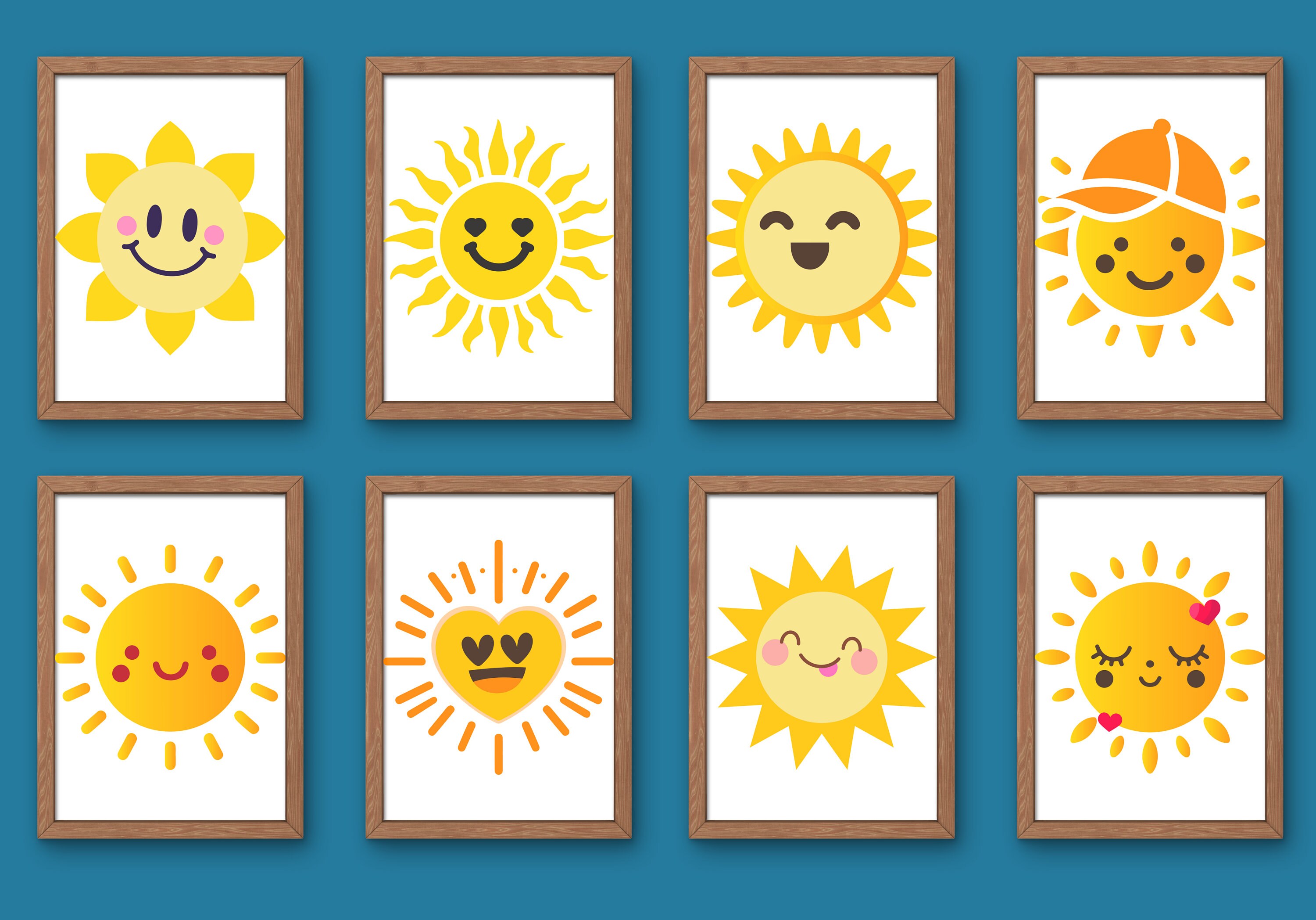 Cute Sun Clipart, Cute Sun Svg, Happy Cute Sun, Summer Smile Face, Sun ...