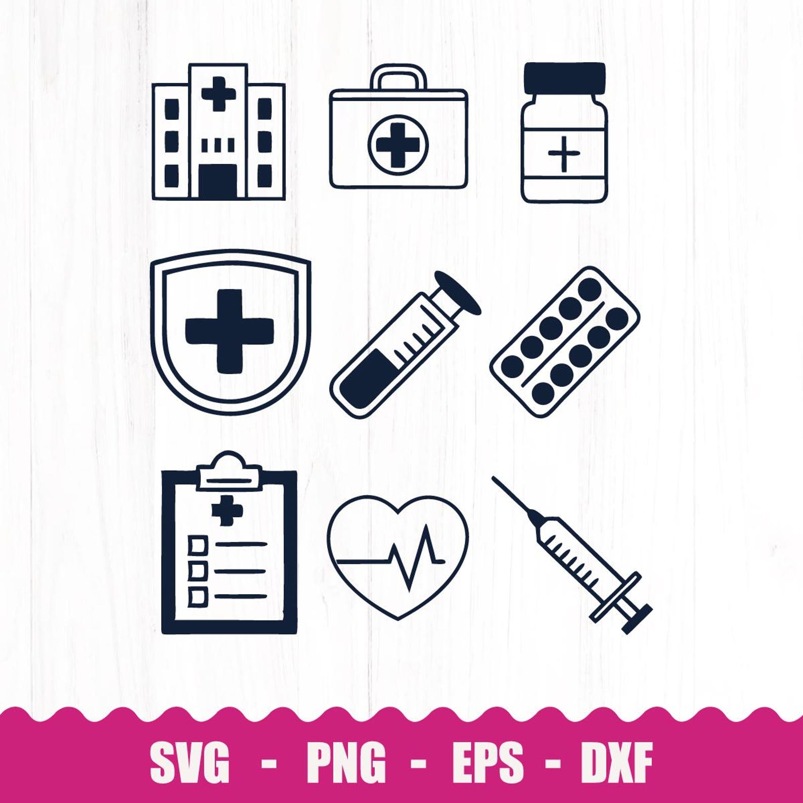 Medical Svg, Medical Png, Medical Equipment, Nurse Svg Bundle, Medical ...