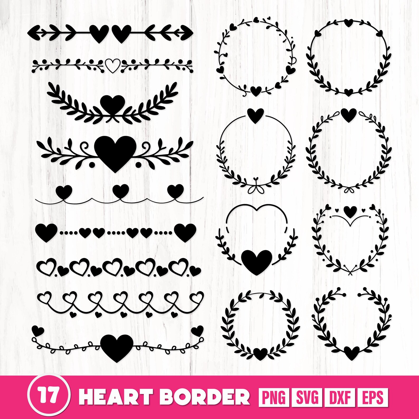 Heart Wreath Svg, Heart Border Svg, Heart Monogram Svg, Heart Text ...