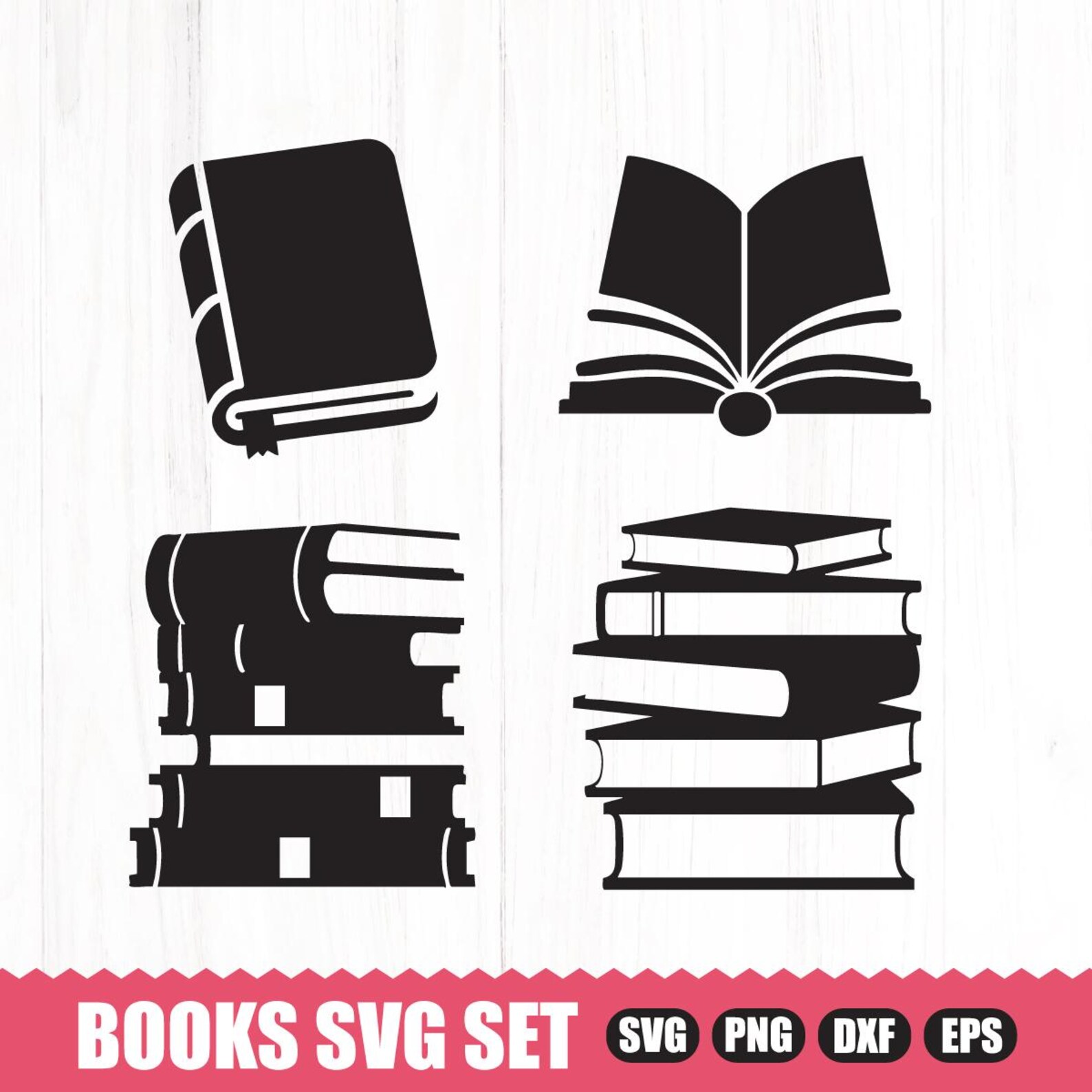 Books SVG Bundle, Books SVG, Book Cut Files, Books Clipart, Books ...