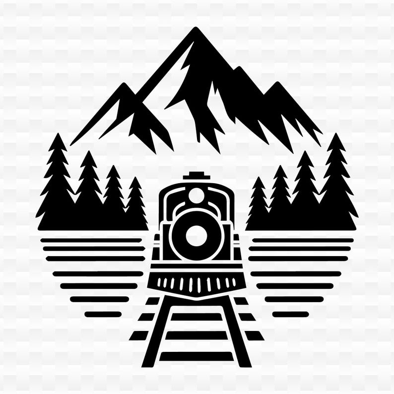 Mountain Train SVG, PNG, Clipart Bundle - Etsy