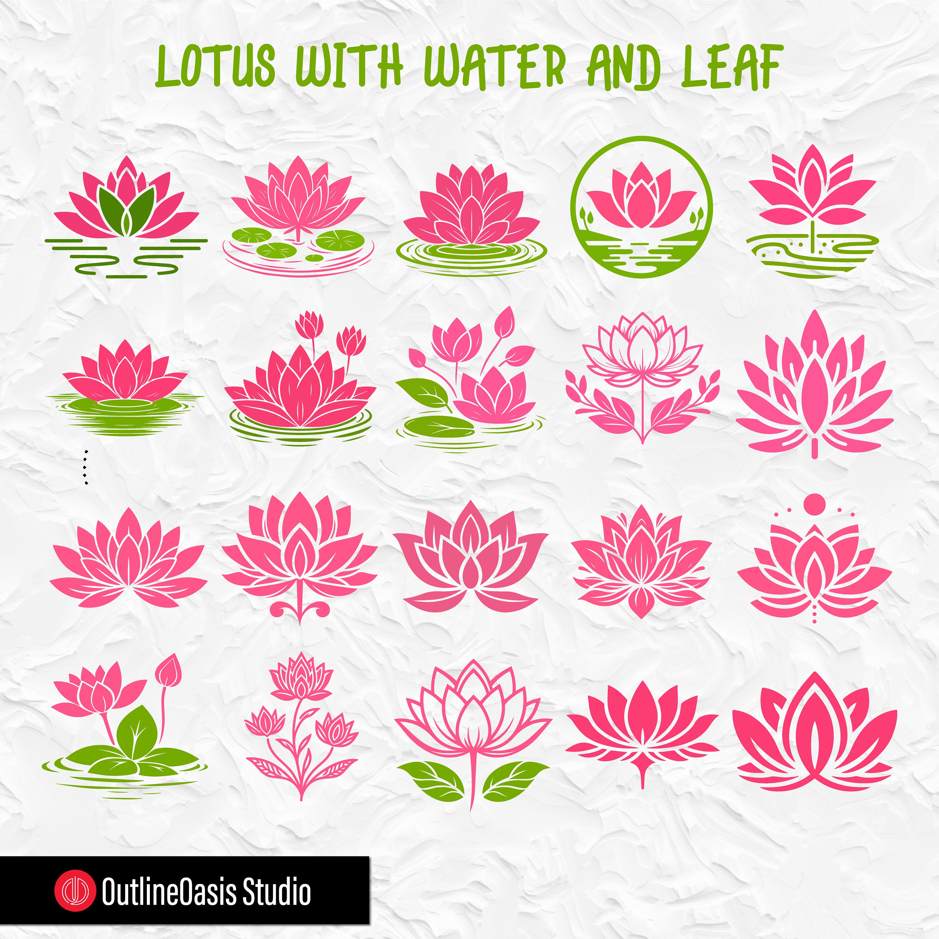 Lotus Svg Bundle, Lotus Flower SVG, Lotus Cut Files, Lotus Moon Svg ...