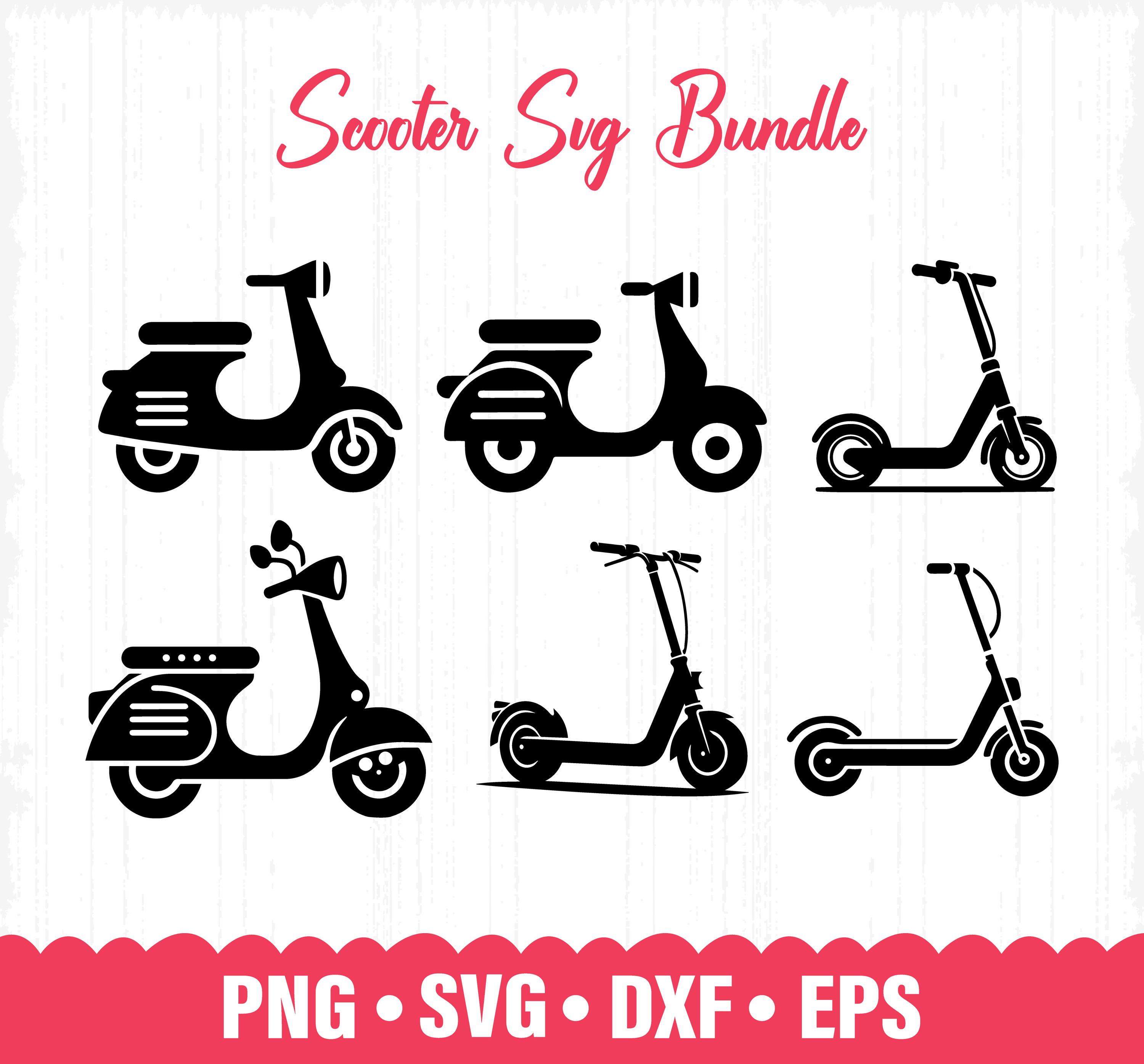 Scooter SVG, Scooter Png, Scooter Clipart, Electric Scooter, Files for ...