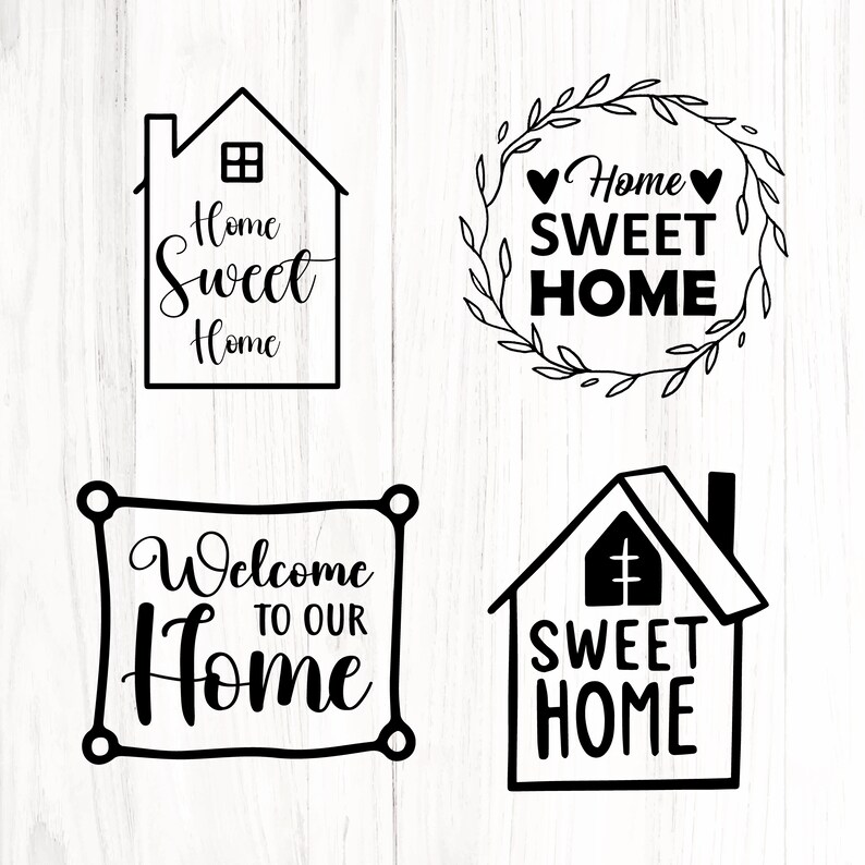Home Svg, Home Sign Svg, Welcome Home Svg, New Home Svg, Sweet Home Svg ...