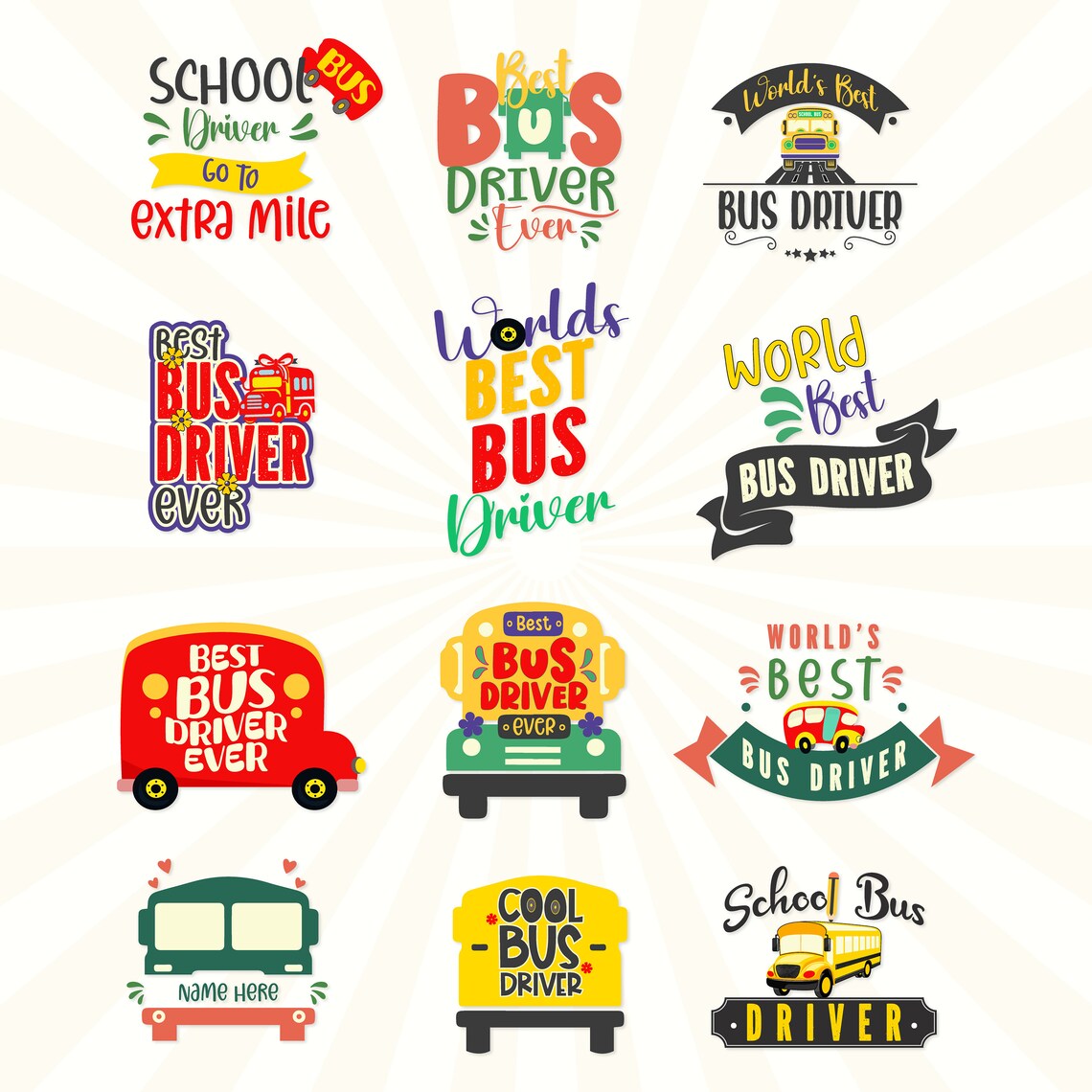 50 School Bus Svg Bundle, Layered Bus Svg, School Bus Driver SVG, Bus ...