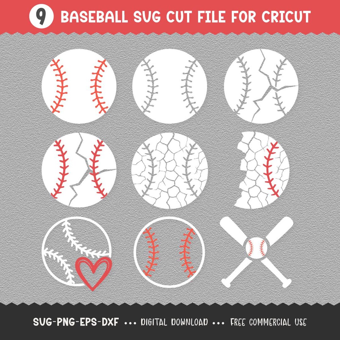 BASEBALL SVG - Baseball SVG Cut File for Cricut, Silhouette and More ...