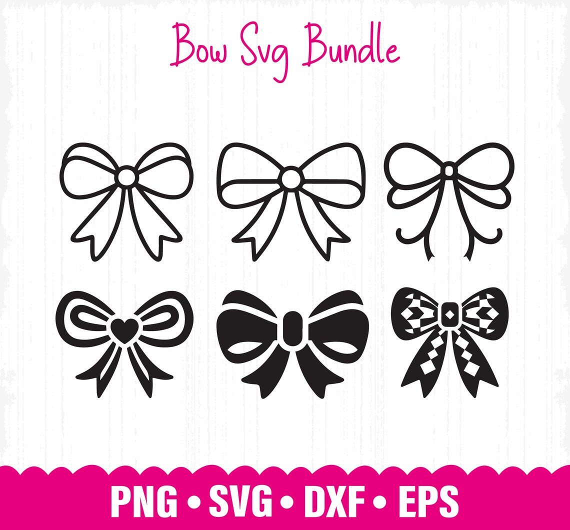 Bow SVG Bundle, Coquette Ribbon Bow Cut Files (digital Download) - Etsy