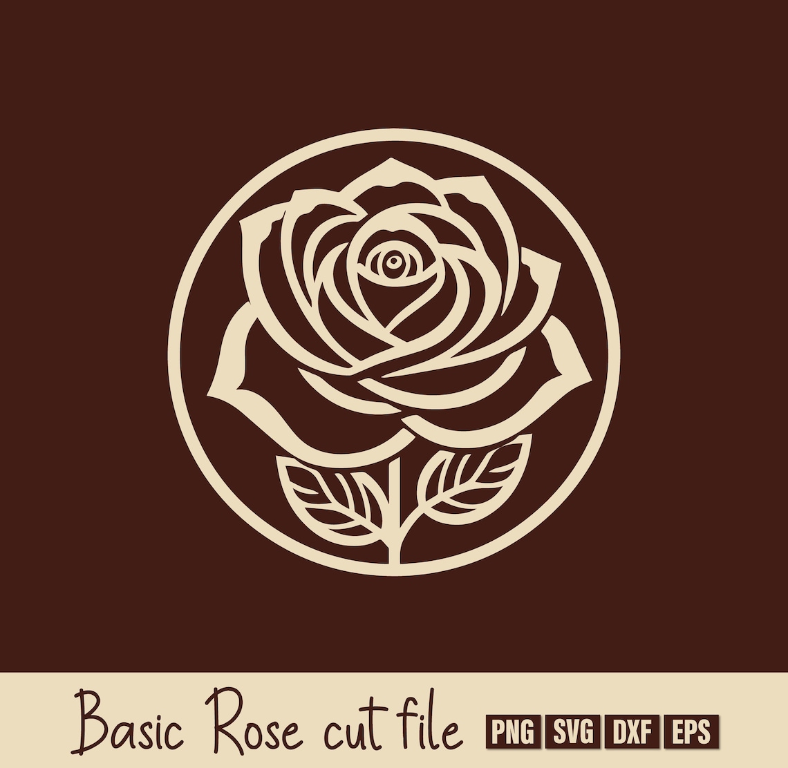 Rose Svg Cut File, Rose Bundle Svg, Rose Outline Svg, Rose Cut File ...
