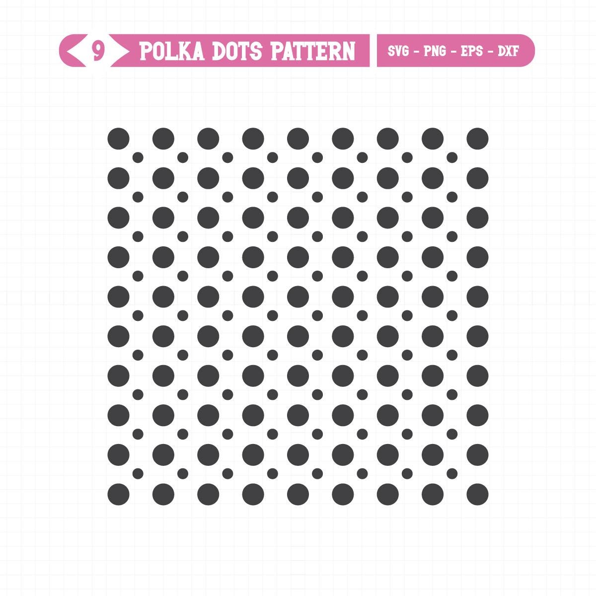 Polka Dot Pattern SVG, Dots Pattern SVG, Circle Pattern SVG, Polka Dot ...