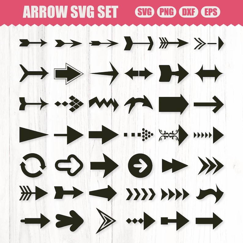 Arrow Svg, Arrow Clipart, Arrows Cut File, Decorative Arrows, Arrow ...