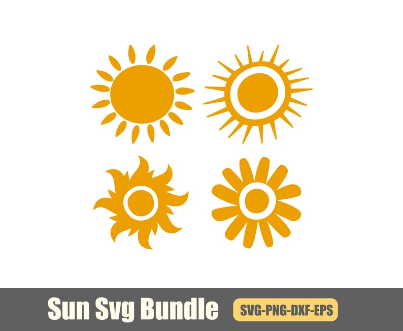 Sun SVG Bundle, Sun Cut File, Sun Vector, Sun Clipart, Sunshine Svg ...