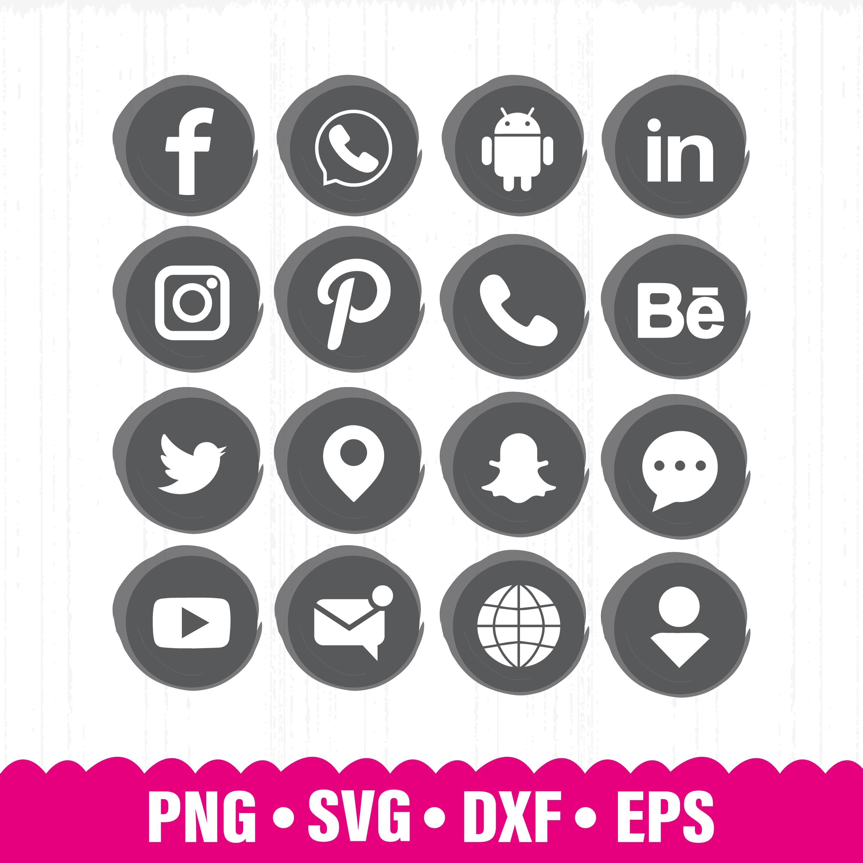 Social Media Icons, Social Media Logos, Web-Symbole, Social Media ...