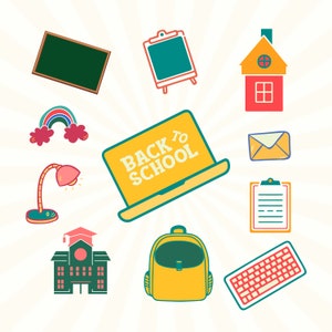 School Svg Bundle, Back to School Svg, Cute School Supplies, School ...