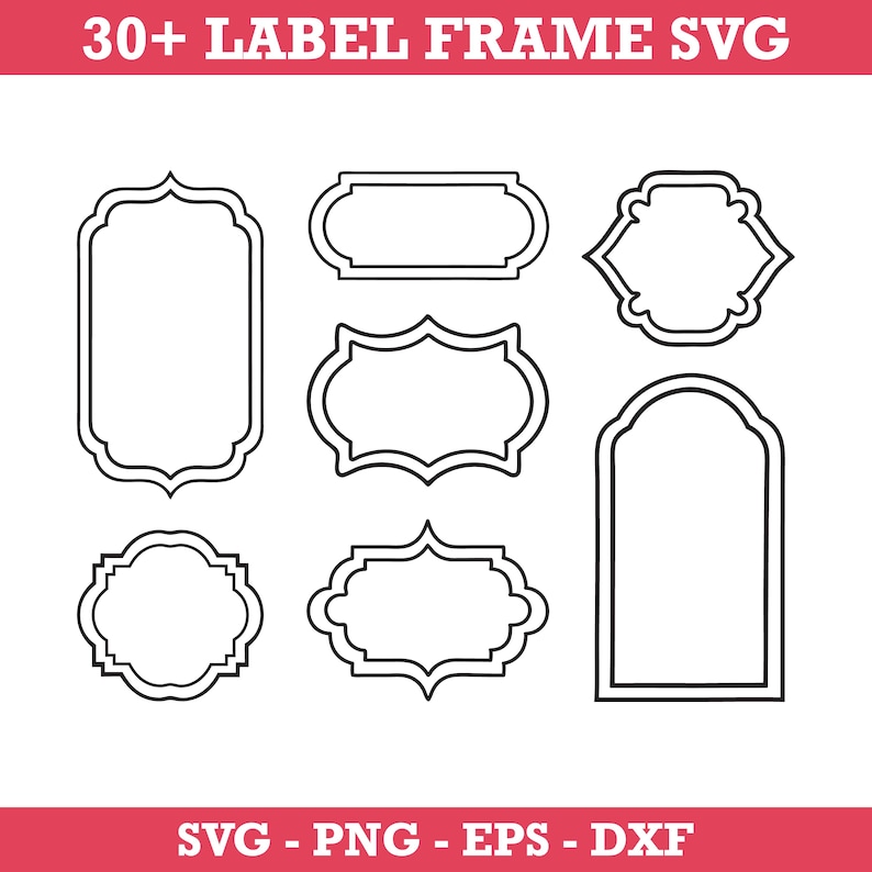 Shapes SVG Bundle, Vintage Frames SVG, Label Svg, Label Frames Bundle ...