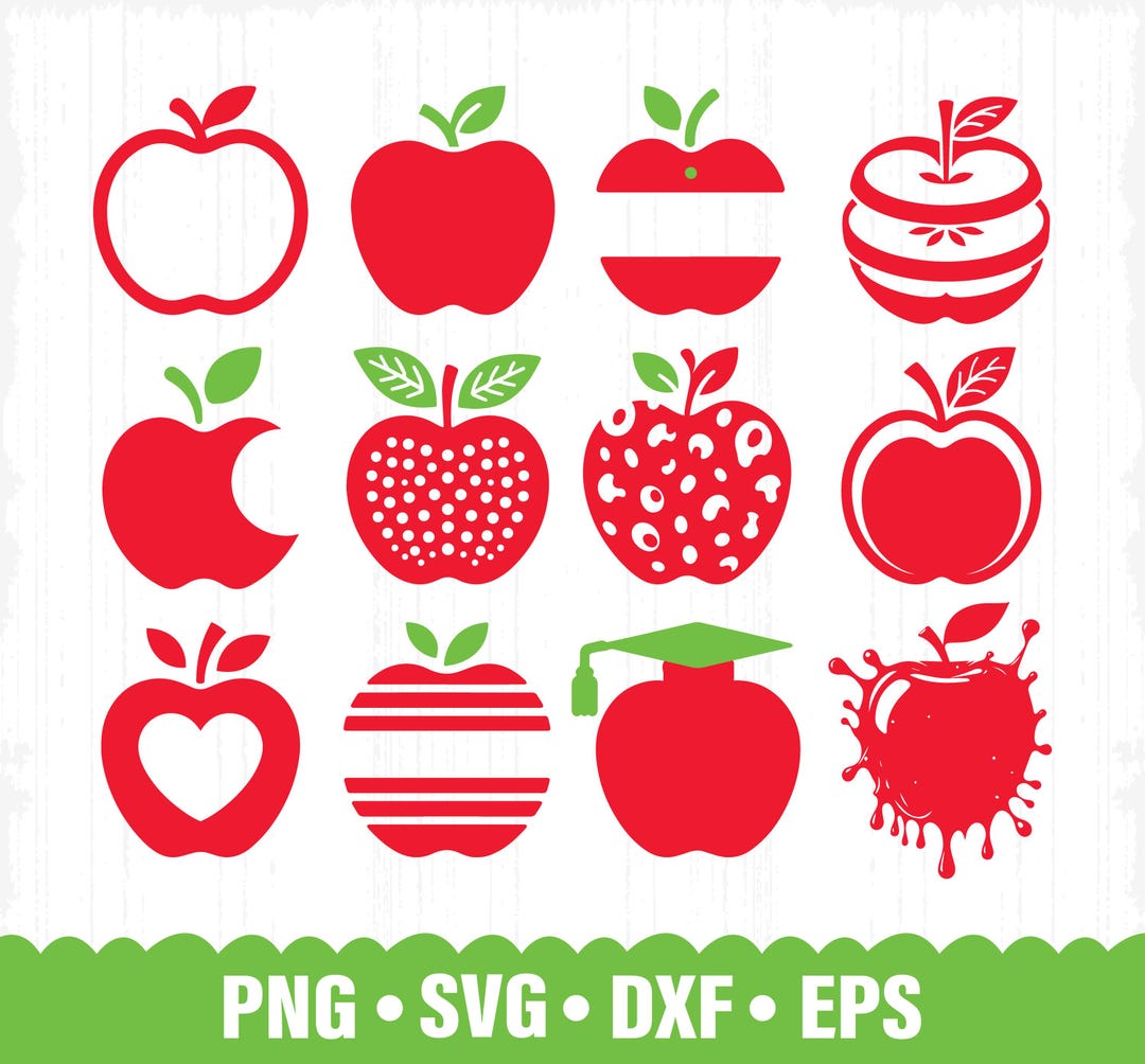 Apple Monogram Svg, Apple Svg Bundle, Apple Monogram, Apple Cut File ...