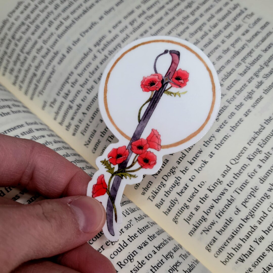 Saber & Poppies Sticker Medieval Fantasy Kindle Laptop Decal Sword ...