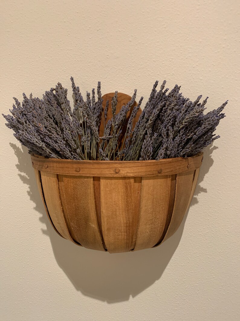 Vintage Wood Wall Basket - Etsy