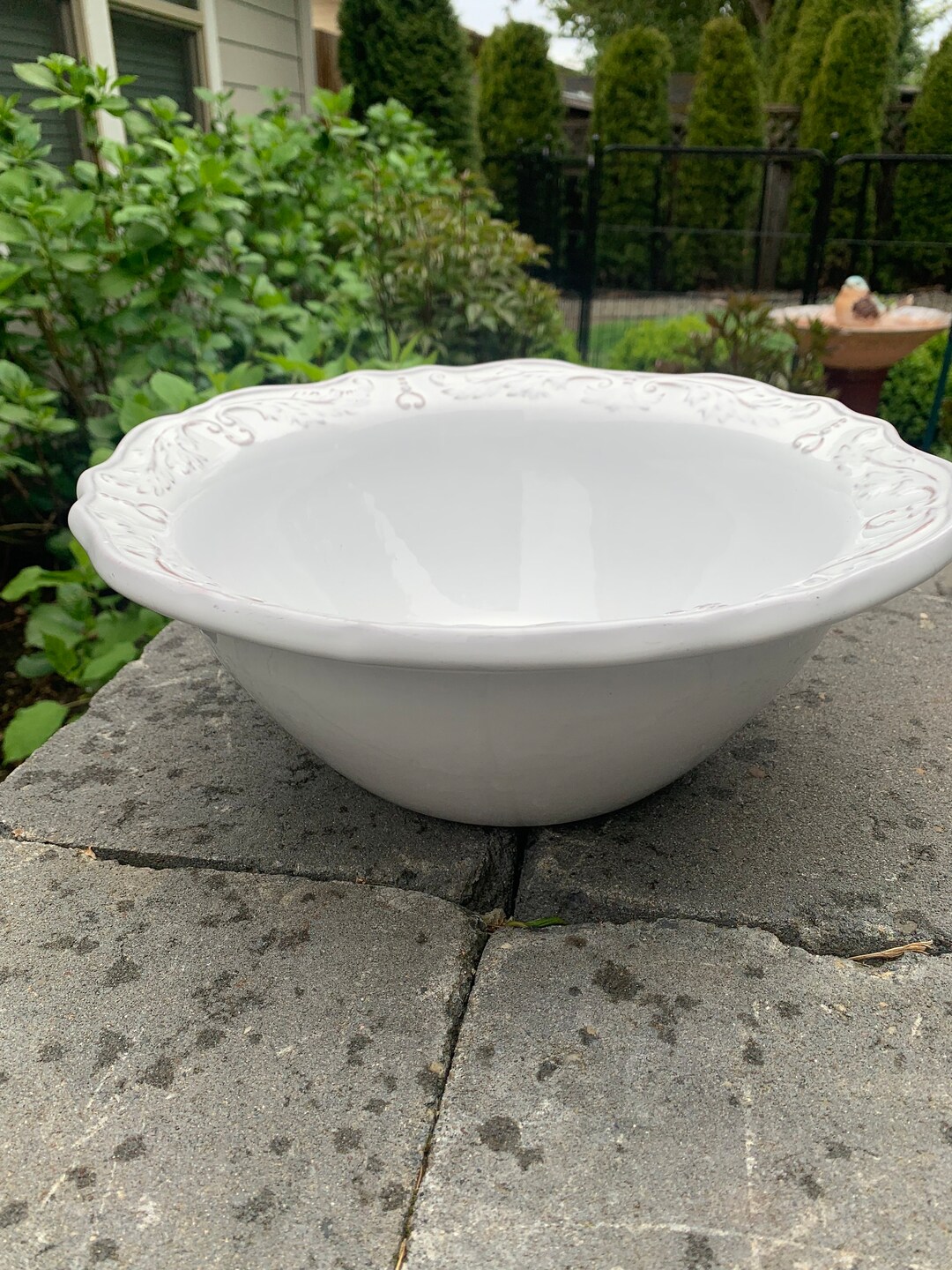 Large White Mixing Bowl - Etsy