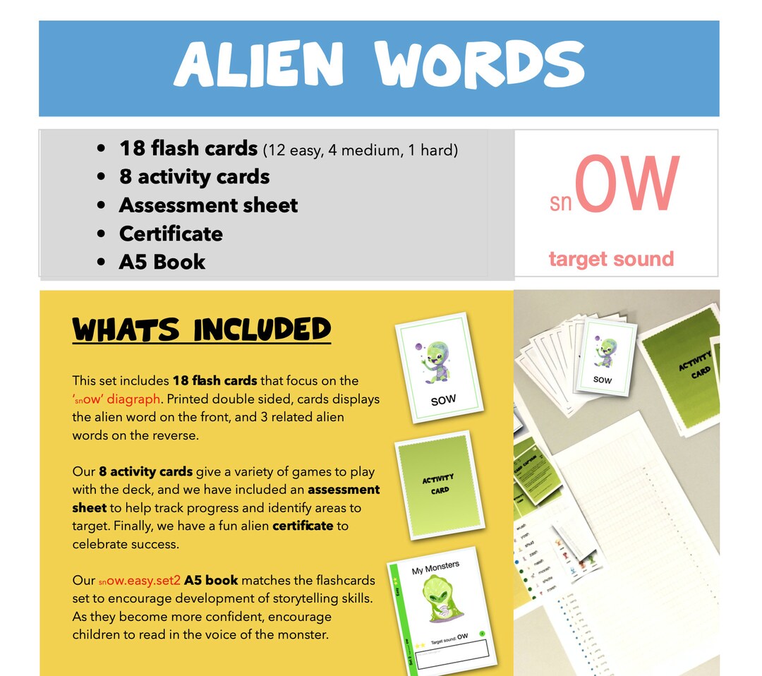 Phonics Flashcard Set for Reading Homework Made Easy for Teachers and ...