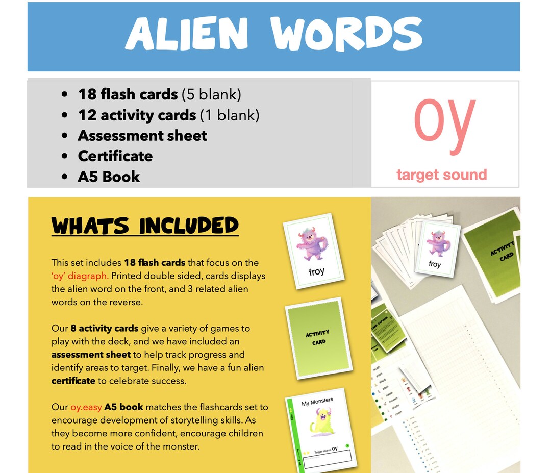 Phonics Flashcard Set for Reading Homework Made Easy for Teachers and ...