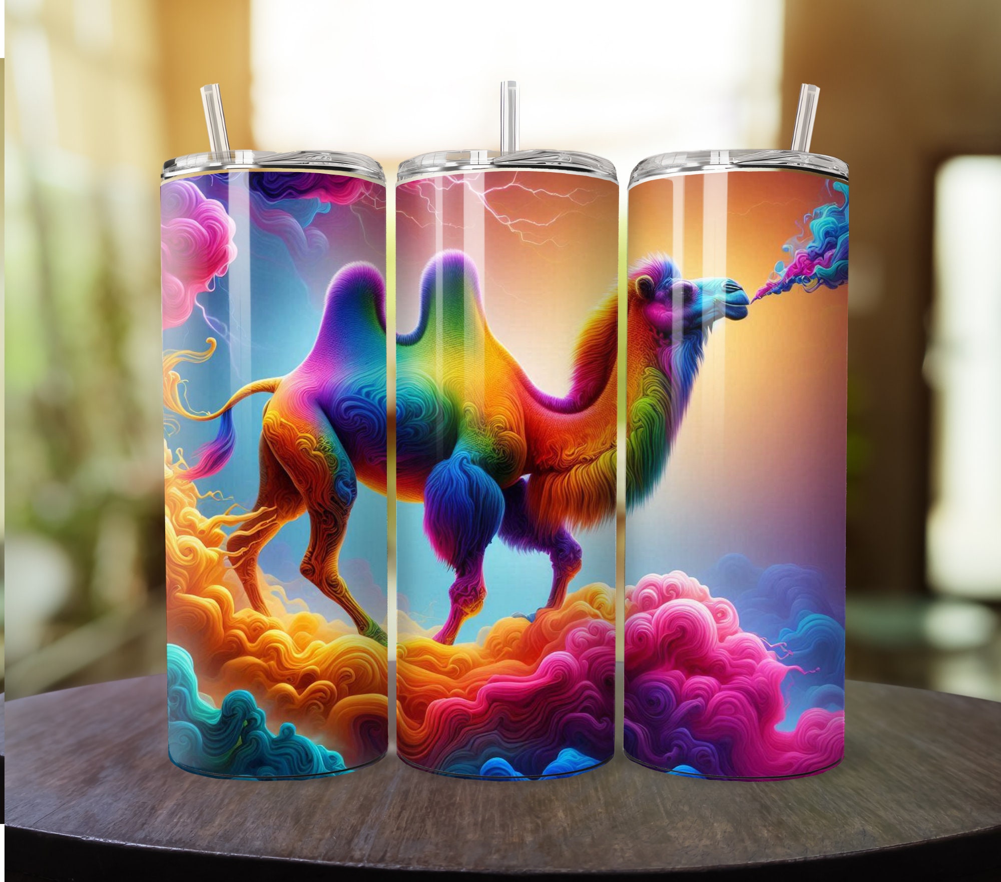 3 Watercolor Rainbow Animals Clipart Cute Cats and Kittens With Rainbow ...