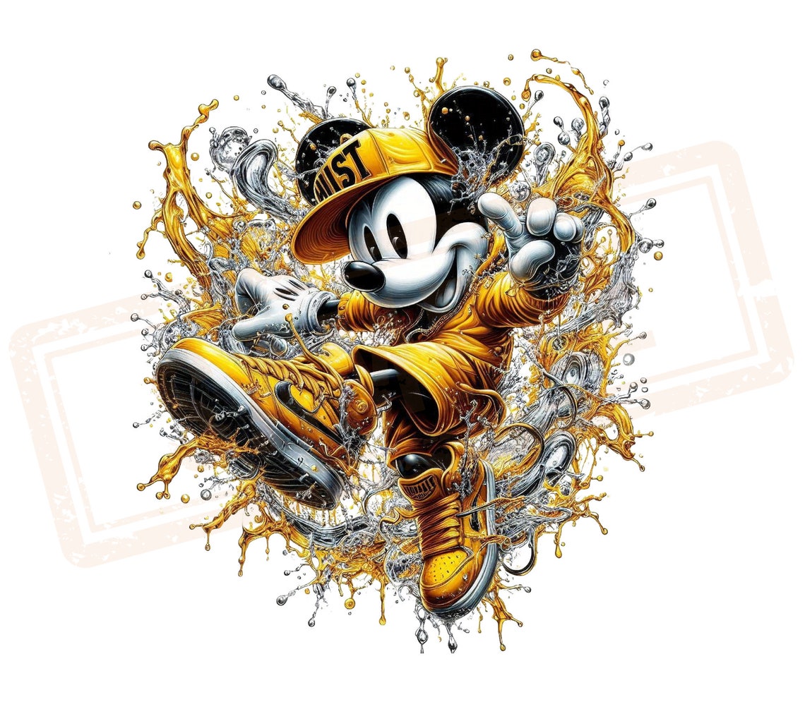 3 Mouse Splash Digital Design PNG File for Sublimation, Instant Digital ...