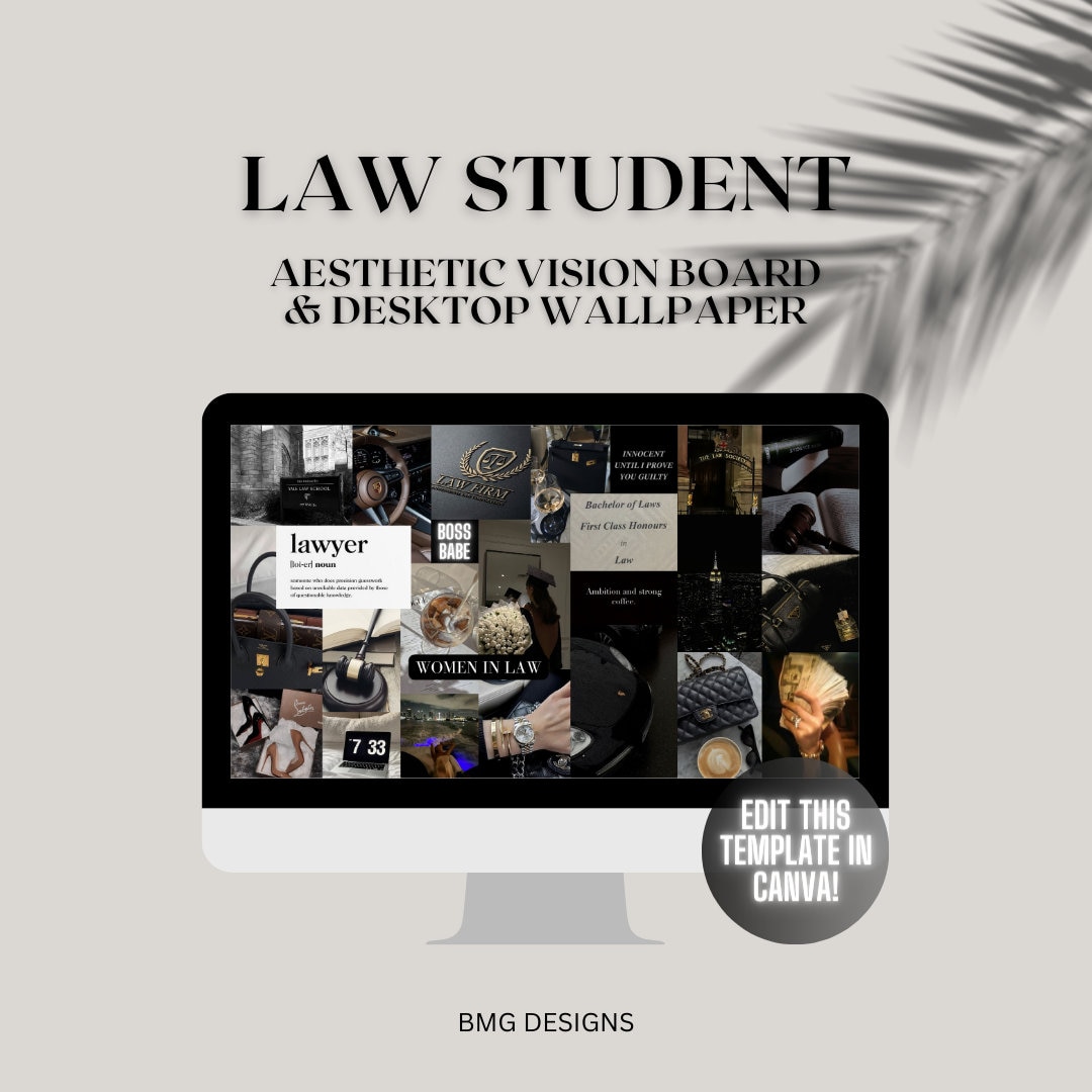 Law Student Digital Vision Board Desktop Vision Board Desktop Wallpaper Vision Board Vision ...