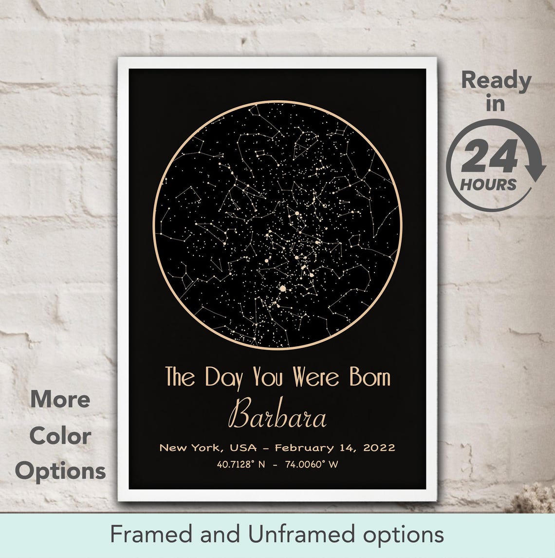 Personalized Star Map Birthday Print: the Day You Were Born Poster - Etsy