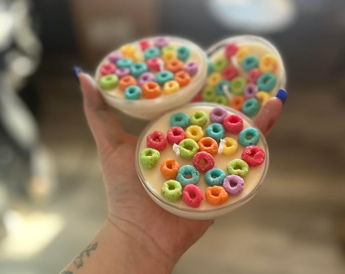 Fruit Loops Candle- Mini Realistic Fruit Loop Candle - Etsy