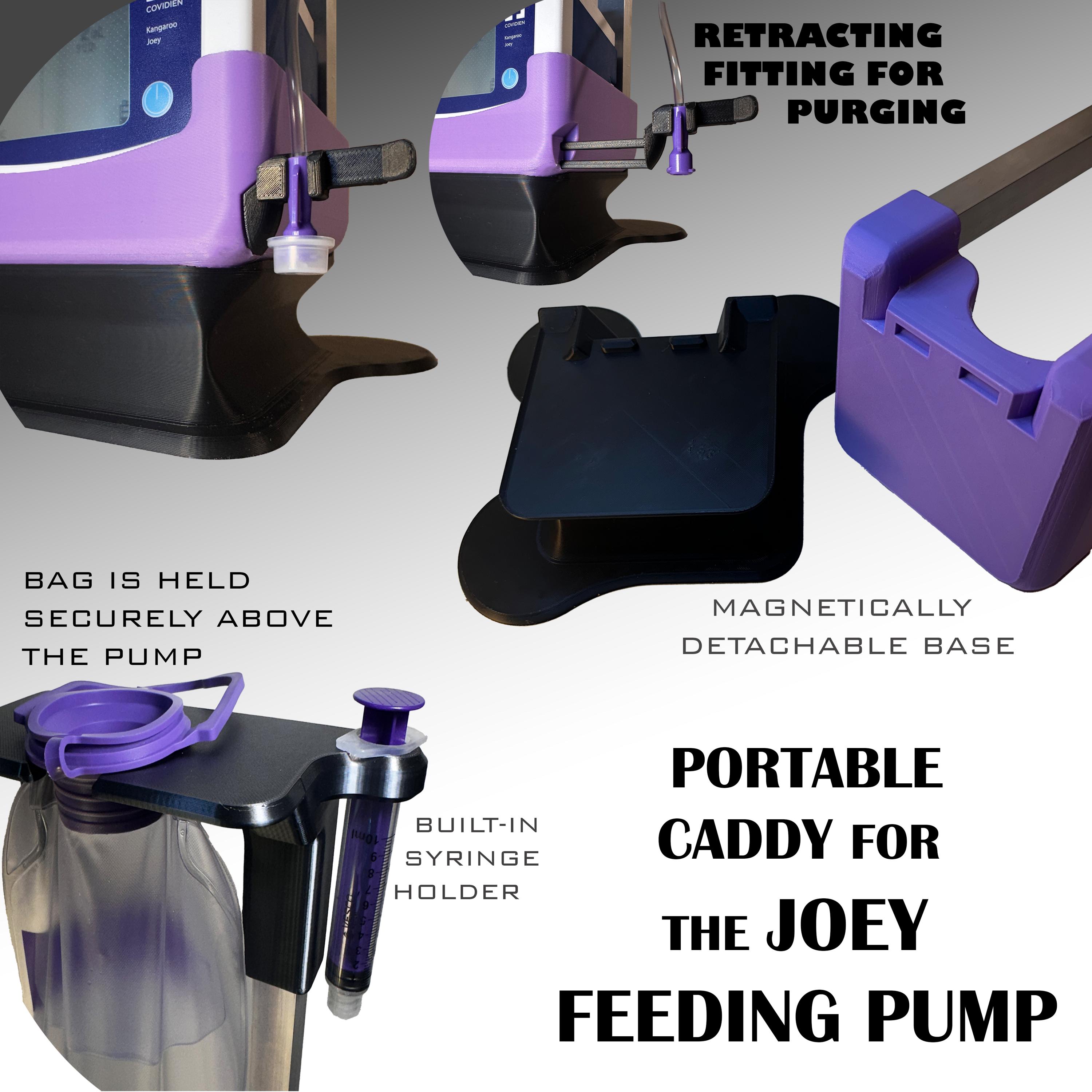 Kangaroo Joey Pump Caddy: Magnetic Base, Portable Enteral Feeding - Etsy