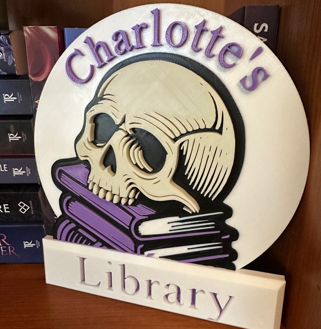 Personalized Library Sign - Custom Bookish 3D Sign - Etsy